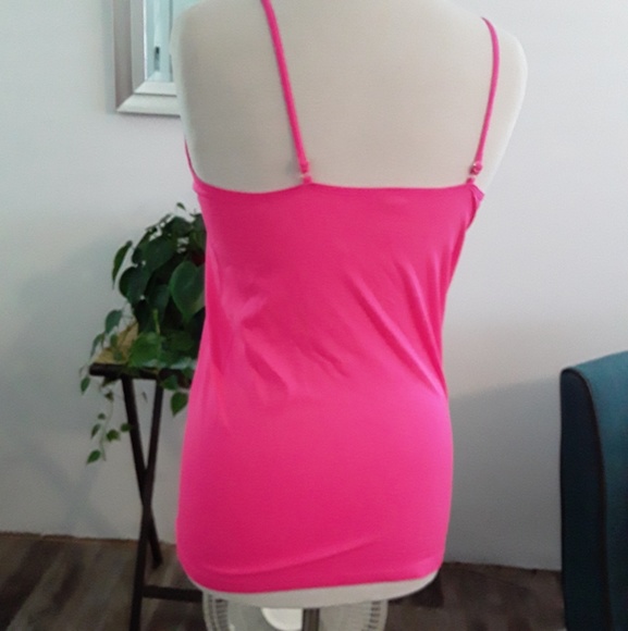 Tops | Bright Pink Stretch Tank Top | Poshmark